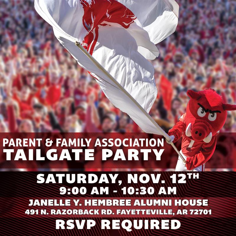 Parent & Family Association Tailgate | Razorback Family Portal
